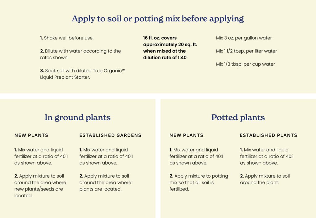 Liquid Preplant Starter - True Organic