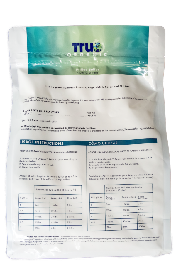 Prilled Sulfur - True Organic